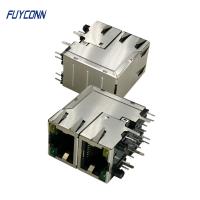 China 2x1 Port 16-Pin RJ45 Female Connector with Red/Green LED Indicators - 1.5A 125V AC Rating for sale