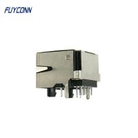 China 1 Port 1x8P 8Pin Right Angle PCB Female RJ45 Modular Connector with 1.5A 125VAC Rating and LED Indicator for sale