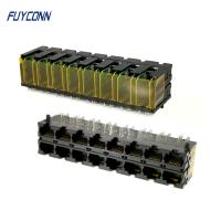 China PCB 2x8 Ports 16×10P 160 Pin RJ45 Connector with Right Angle Terminal - 1.5A 125V Rating for sale