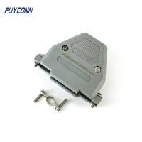 China 180 Degree Straight Plastic D Sub Hood For 37 Pin DB Connector Gray Black for sale