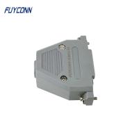 China 180 Degree Straight Plastic D Sub Hood For 37 Pin DB Connector Gray Black for sale