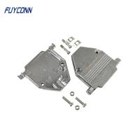 China D Sub Connector Metal Backshell 50pin Straight Top Entry Nickel Plated Dust Cover for sale