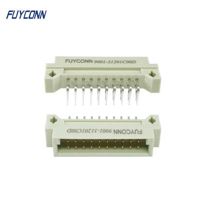 China DIN 41612 Male Eurocard Connector 20 Pin 2 Rows Right Angle PCB 2.54mm Pitch for sale