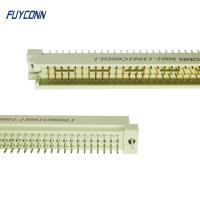 China Euro DIN 41612 Connector PCB Vertical 3 Row 96 Pin Male Right Angle 2.54mm for sale