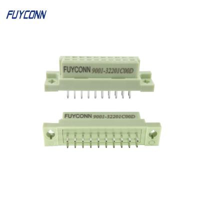 China DIN 41612 Female Connector 2 Rows 20 Pin Straight Terminals Eurocard PCB 2.54mm Pitch for sale
