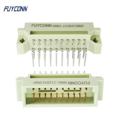 China DIN 41612 B Type 20 Pin Eurocard Connector 3 Row Right Angle Male PCB 2.54mm for sale