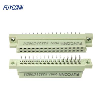 China DIN 41612 Vertical Female PCB Connector 2.54mm Pitch 32-Pin 2A Current Rating for sale