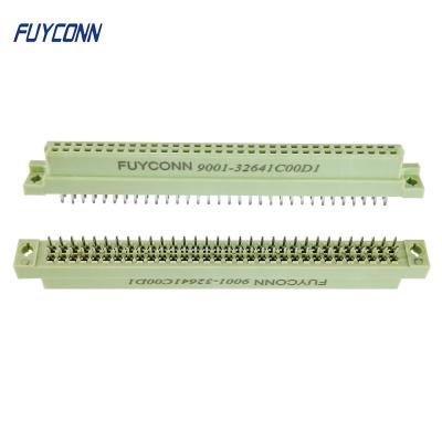 China DIN 41612 Female Eurocard Connector 2 Rows 64 Pin Straight Easy Type Terminals for sale