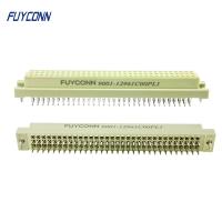 China DIN41612 96 Pin Female Euro Connector 3 Row Solderless Press Fit with Board Lock 2.54mm Pitch for sale