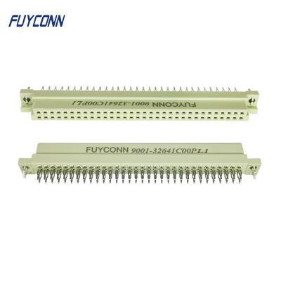 China DIN 41612 64 Pin Female Eurocard Connector 2 Rows Press Pin Solderless 2.54mm Pitch for sale