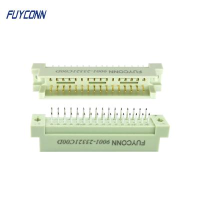 China 32-Pin Vertical DIN41612 Eurocard Connector 3 Rows 2.54mm Pitch Male PCB Terminal for sale