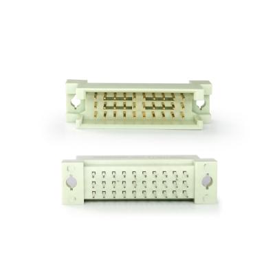 China DIN41612 Connector 3x10P 30Pin Vertical Male Straight PCB Eurocard 2.54mm Pitch for sale