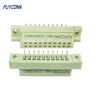 China Female DIN41612 Eurocard Connector 2 Rows 20P Straight PCB 2.54mm Pitch for sale