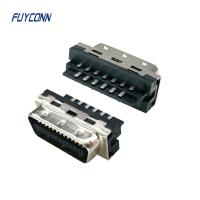 China SCSI Male Solder Connector 2.17mm Pitch 20 Pin 26 Pin MDR with Plastic Cover for sale