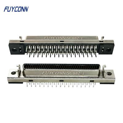 China 68 Pin SCSI Connector PCB Straight Female 1.27mm Pitch MDR with 1A Current Rating and -55°C to +105°C Temperature Range for sale