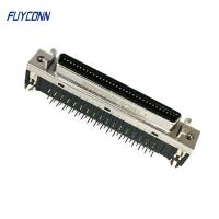 China 68-Pin SCSI Right Angle Female Connector 1.27mm Pitch with Fixness Hanger for Servo Applications for sale