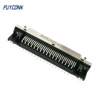 China 68-Pin SCSI Right Angle Female Connector 1.27mm Pitch with Fixness Hanger for Servo Applications for sale