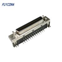 China 50 Pin Female SCSI Connector PCB Right Angle 1.27mm Pitch MDR Connector for sale