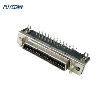 China 50 Pin Female SCSI Connector PCB Right Angle 1.27mm Pitch MDR Connector for sale
