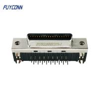China 36 Pin SCSI Connector Right Angle Female PCB Mount 1.27mm Pitch with 1A Current Rating and -55°C to 105°C Operating Range for sale