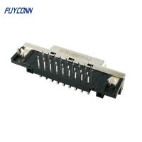 China 36 Pin SCSI Connector Right Angle Female PCB Mount 1.27mm Pitch with 1A Current Rating and -55°C to 105°C Operating Range for sale