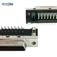China 36 Pin SCSI Connector Right Angle Female PCB Mount 1.27mm Pitch with 1A Current Rating and -55°C to 105°C Operating Range for sale