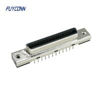 China 50Pin PCB SCSI Female Connector 180 Degree Straight Mount 1.27mm Pitch for sale