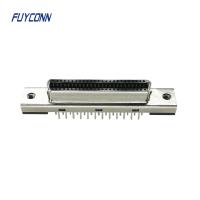 China 50Pin PCB SCSI Female Connector 180 Degree Straight Mount 1.27mm Pitch for sale