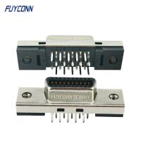 China Female Servo Connector 1.27mm Pitch Straight PCB 20pin SCSI Connector for sale