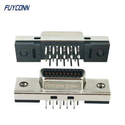 China Female Servo Connector 1.27mm Pitch Straight PCB 20pin SCSI Connector for sale