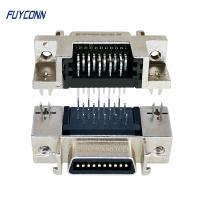 China SCSI 20 Pin Female Right Angle PCB Connector with 1.27mm Centerline and Zinc Alloy Shell for sale
