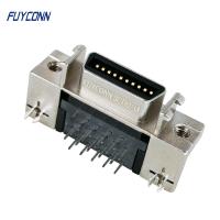 China SCSI 20 Pin Female Right Angle PCB Connector with 1.27mm Centerline and Zinc Alloy Shell for sale