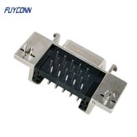 China SCSI 20 Pin Female Right Angle PCB Connector with 1.27mm Centerline and Zinc Alloy Shell for sale