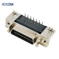 China SCSI 26-Pin Female Right Angle PCB Connector with 1.27mm Pitch and Zinc Alloy Shell for sale