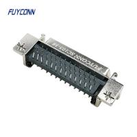 China 50 Pin SCSI Right Angle PCB Connector - 1.27mm Pitch Zinc Alloy Nickel Plated Female Socket for sale