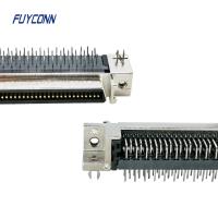 China 50 Pin SCSI Right Angle PCB Connector - 1.27mm Pitch Zinc Alloy Nickel Plated Female Socket for sale