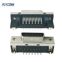 China 26-Pin Right Angle SCSI Connector 1.27mm Pitch Female MDR for PCB Board with 1A Current Rating for sale