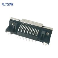 China 26-Pin Right Angle SCSI Connector 1.27mm Pitch Female MDR for PCB Board with 1A Current Rating for sale