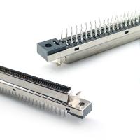 China 100-Pin PCB Straight SCSI Connector - Female MDR Type with 1.27mm Pitch and 1A Current Rating for sale
