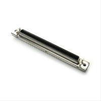China 100-Pin PCB Straight SCSI Connector - Female MDR Type with 1.27mm Pitch and 1A Current Rating for sale