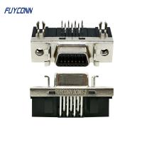 China Female SCSI Connector 90 Degree R/A PCB Mount 14 Pin 1.27mm Pitch for sale