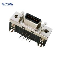 China Female SCSI Connector 90 Degree R/A PCB Mount 14 Pin 1.27mm Pitch for sale