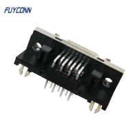 China Female SCSI Connector 90 Degree R/A PCB Mount 14 Pin 1.27mm Pitch for sale