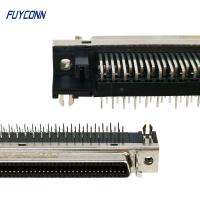 China 100 Pin SCSI Connector Female DIP Right Angle PCB MDR Connector for sale