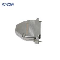 China 180 Degree Top Entry Metal D-Sub Hood for 25 Pin D SUB Connector Nickel Plated for sale