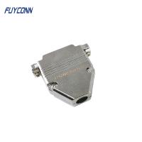 China 180 Degree Top Entry Metal D-Sub Hood for 25 Pin D SUB Connector Nickel Plated for sale