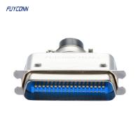 China DDK 57-30360 Centronics Cable Plug Connector - 14/24/36/50 Pin Options with 2.16mm Pitch and 180° Metal Hood for sale