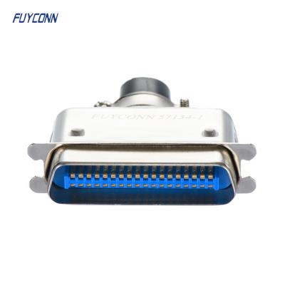 China DDK 57-30360 Centronics Cable Plug Connector - 14/24/36/50 Pin Options with 2.16mm Pitch and 180° Metal Hood for sale