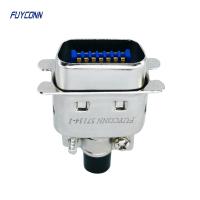 China DDK 57-30140 Centronics 14-Pin Male Ribbon Connector with Metal Hood, 2.16mm Centerline, 5A Current Rating for sale