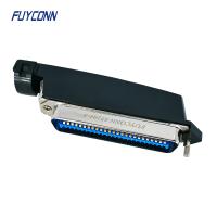 China Plastic Hood Solder Cup Centronics 50 Pin Connector With L Shape Cover for sale